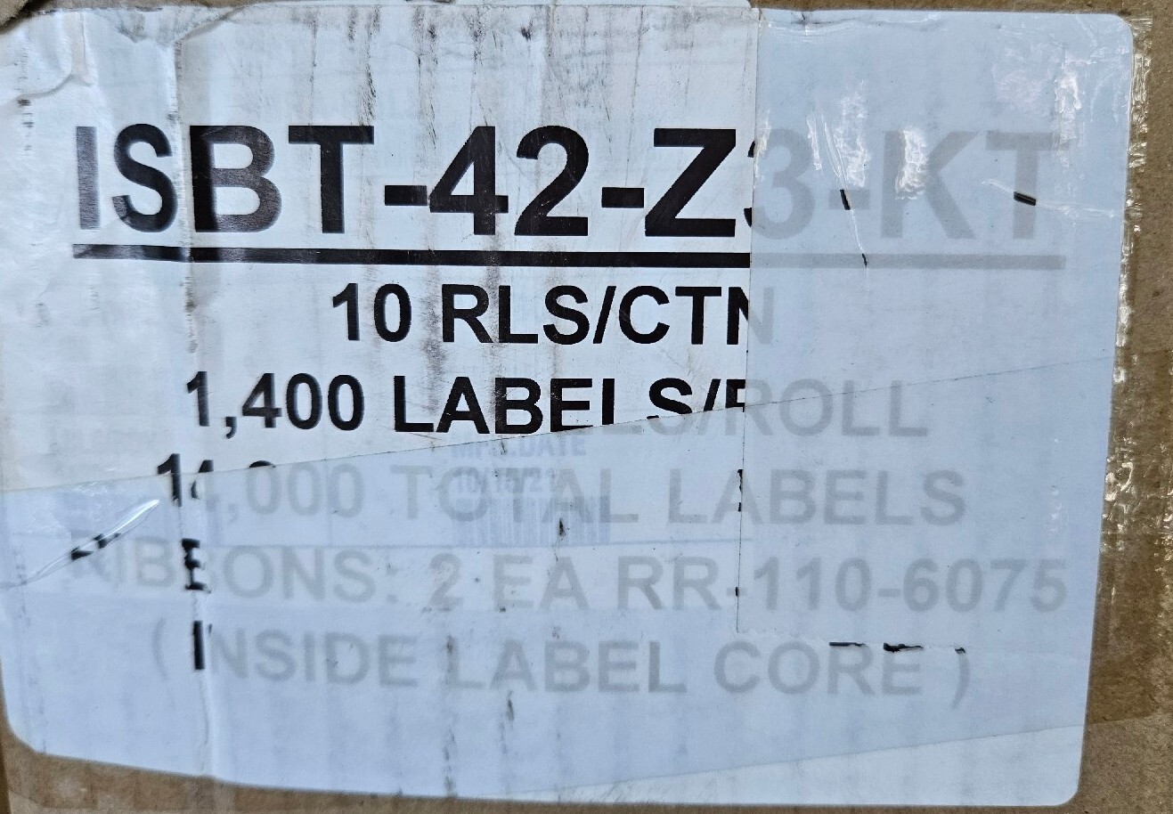 Digi-Trax Two Quadrant Blank Label 4"x2" Isbt-42-z3-kt 14000 Labels + 2 ...