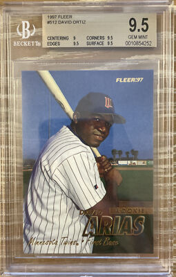 1997 Fleer Baseball David (Arias) Ortiz Rookie GEM MINT BGS 9.5 Big ...