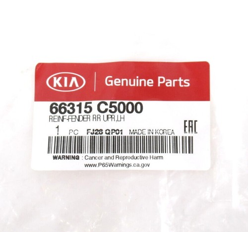 Genuine OEM Kia 66315 C5000 Driver Rear Fender Reinforcement Plate 16 ...