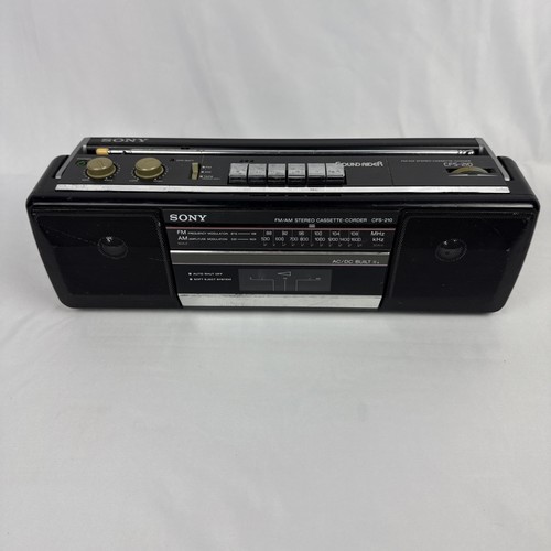 Vintage Sony CFS-210 FM/AM Boombox Portable Stereo Radio Cassette ...