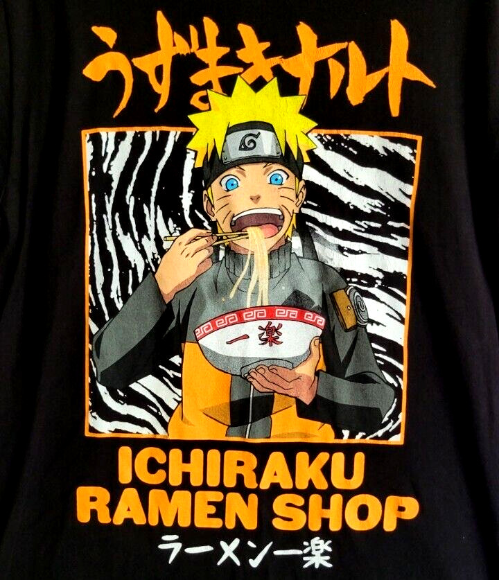 Naruto Men’s Anime Ichiraku Ramen Shop Shippuden Blac… - Gem