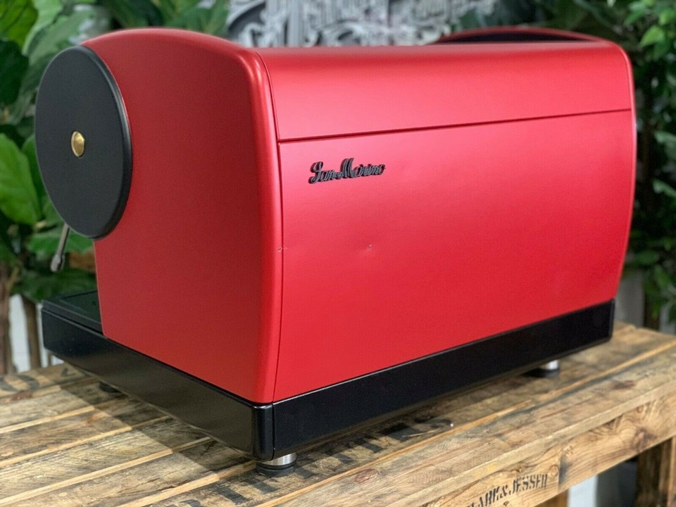 SAN MARINO LISA 2 GROUP RED & BLACK ESPRESSO COFFEE MACHINE CUSTOM ...