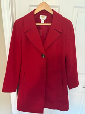 Red Talbots petite stretch jacket size 12 | eBay