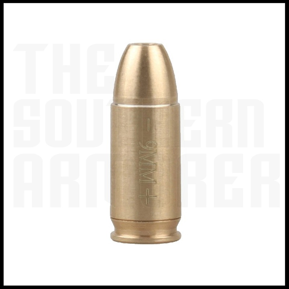 CAL 9mm RED LASER BORE SIGHT BRASS CARTRIDGE BULLET SHAP BORESIGHTER ...