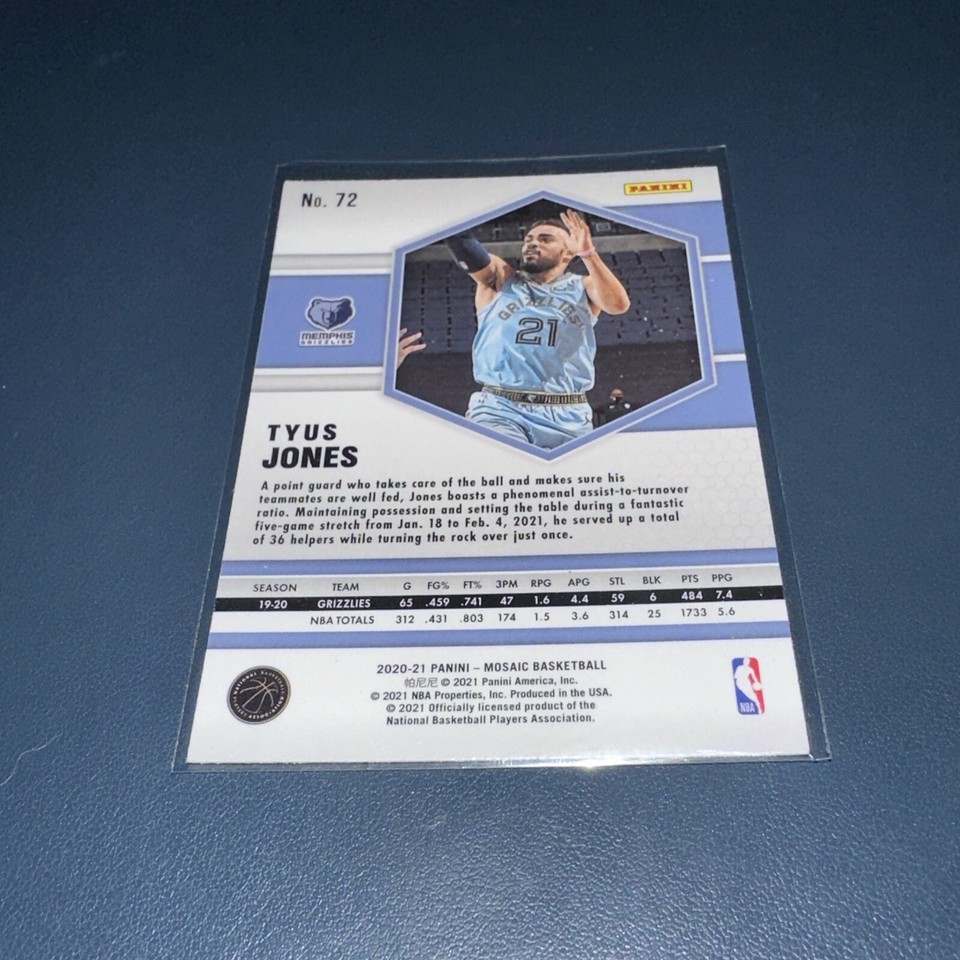 tyus jones Panini 2021 NBA Grizzlies Basketball Card #72 | eBay