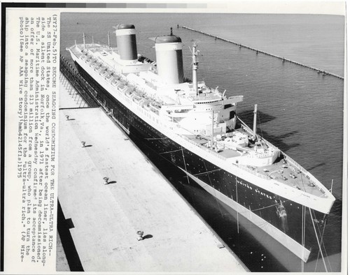 1970 SS United States Photo Vintage Original Ocean Liner Cruise Ship ...