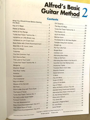 Alfred's Basic Guitar Method, Bk 2 by Alfred d'Auberge and Morton Manus ...