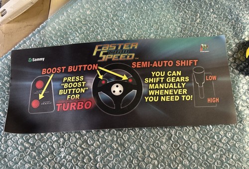 Vintage Factory Original Atomiswave Faster Than Speed Instruction ...