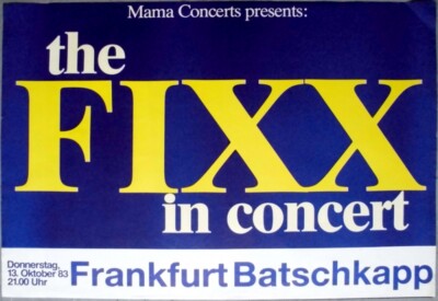 FIXX, THE - 1983 - Plakat - Reach the Beach Tour - Poster - Frankfurt ...