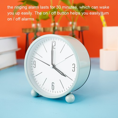 Silent Sweep Alarm Clock Analogue Vintage Retro Loud B-ell Clocks ...