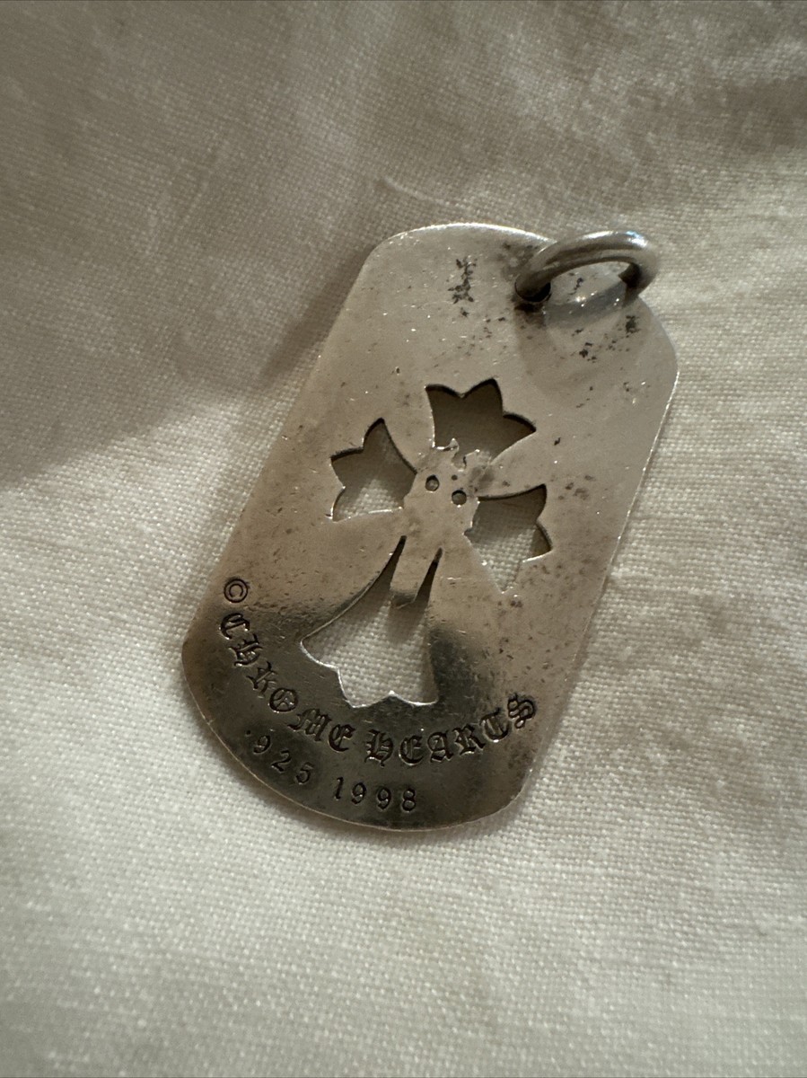 CHROME HEARTS 1998 DAGGER DOG TAG PENDANT 925 Sterling CHROME HEARTS 1998 DAGGER DOG TAG PENDANT 925 Sterling