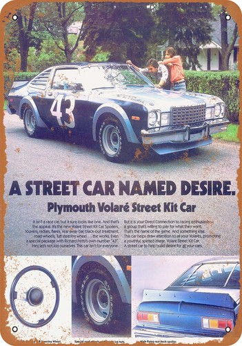 METAL SIGN - 1978 Plymouth Volare Street Car Kit -- Vintage Look | eBay