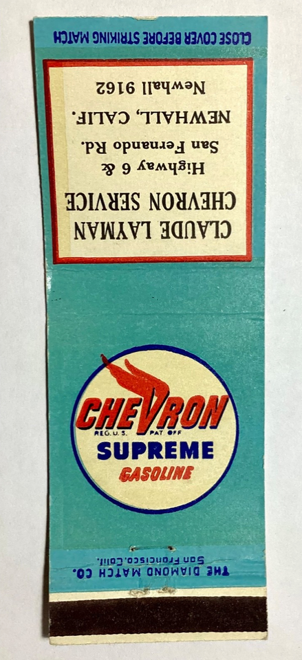 NEWHALL, CA 1940’S- CLAUDE LAYMAN CHEVRON STATION, HWY. 6 & SAN ...