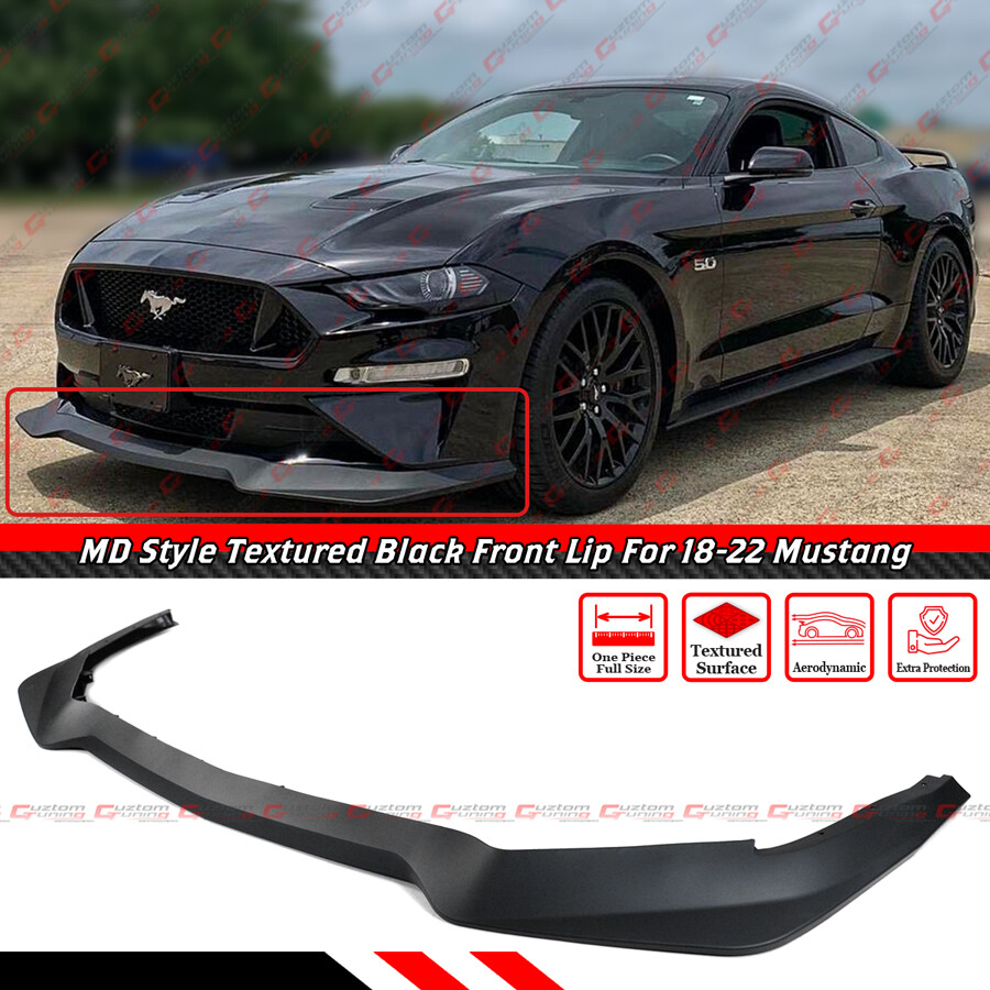 FOR 2018-23 MUSTANG GT ECOBOOST MD STYLE FRONT BUMPER CHIN LIP SPOILER ...