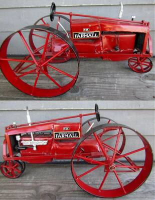 FARMALL F-20 TRACTOR w/ PLOW -- ALL HAND MADE & VERY UNIQUE | eBay