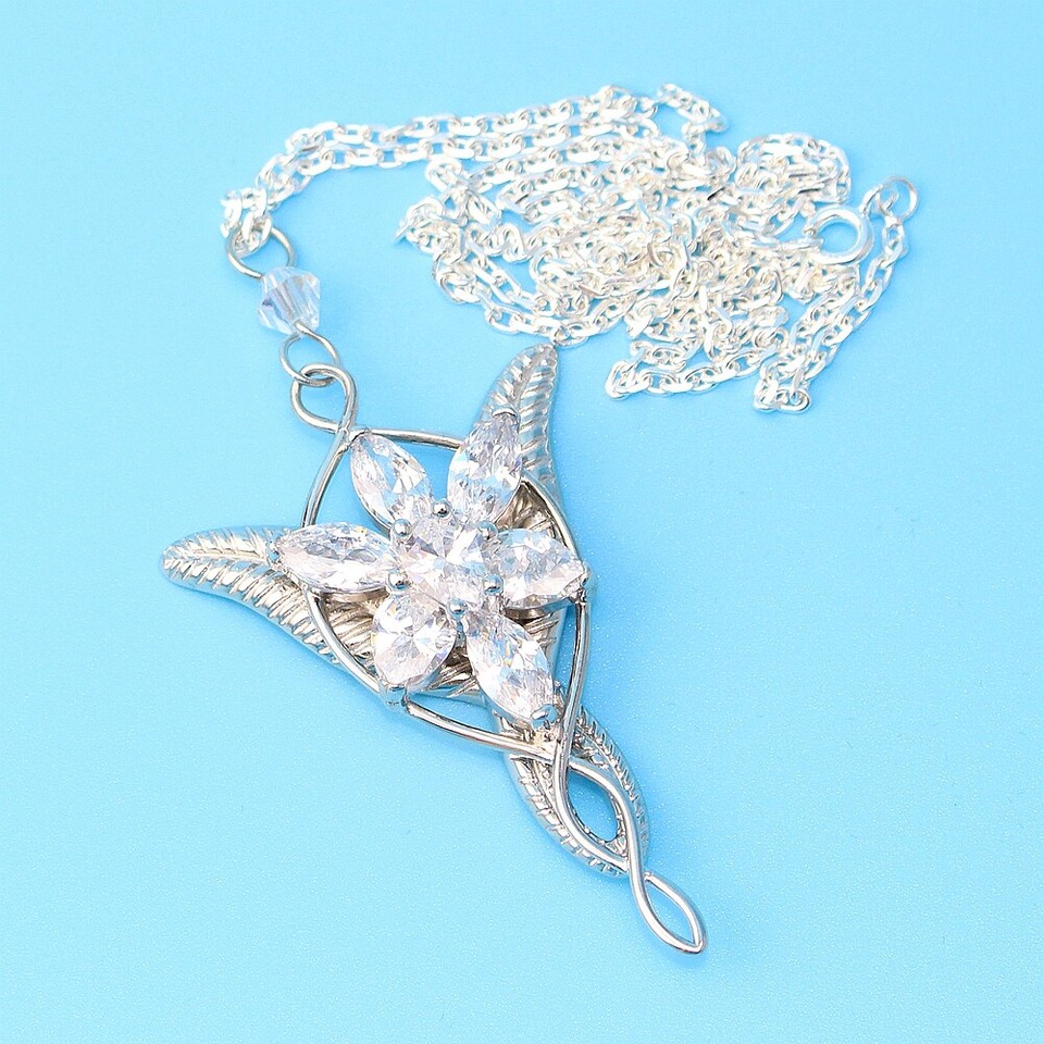 Lord of The Rings Evenstar Pendant of Arwen Necklace 925 Sterling ...