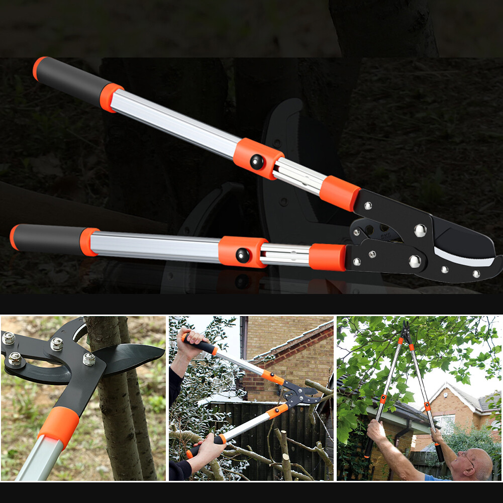 Heavy Duty Telescopic Loppers Long Handle Garden Tree Cutter Pruner ...