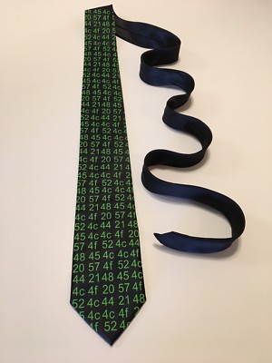 The Matrix Necktie, Nerds , Computer Science , New, HELLO WORLD | eBay