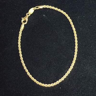 Dyadema Vermeil Sterling Silver Rope Bracelet 7 " Italy | eBay