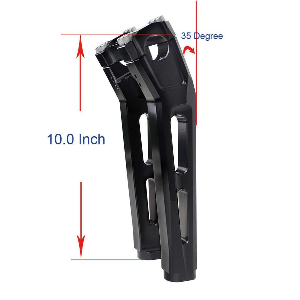 1" Bar 10" Pullback Risers kit for Harley Softail Dyna Road King Street ...