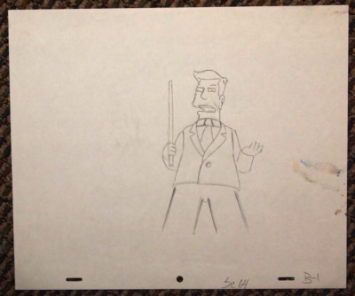 The Simpsons Principal Skinner Lecturing Original Production Drawing B ...