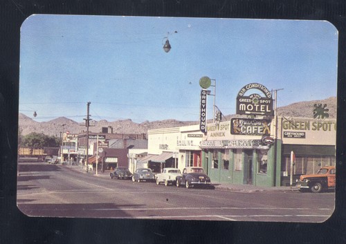 VICTORVILLE CALIFORNIA ROUTE 66 DOWNTOWN STREET SCENE OLD CARS POSTCARD ...