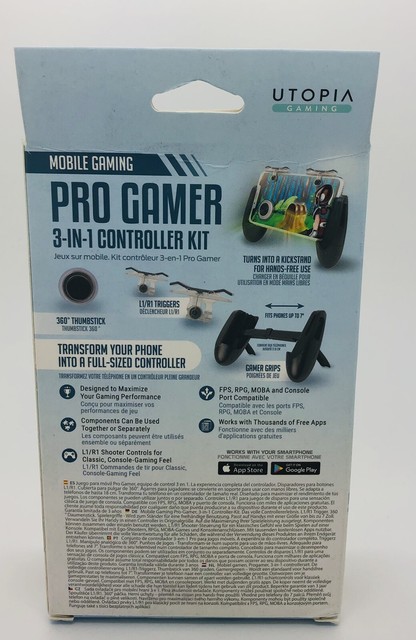 Utopia Elite Gamer 3-in-1 Controller Kit Black for Fortnite & Pubg for ...