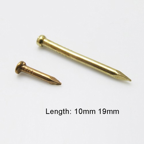 10mm/19mm Flat Head Wood Nails Brass Plated Iron Nail Carpentry Metal ...