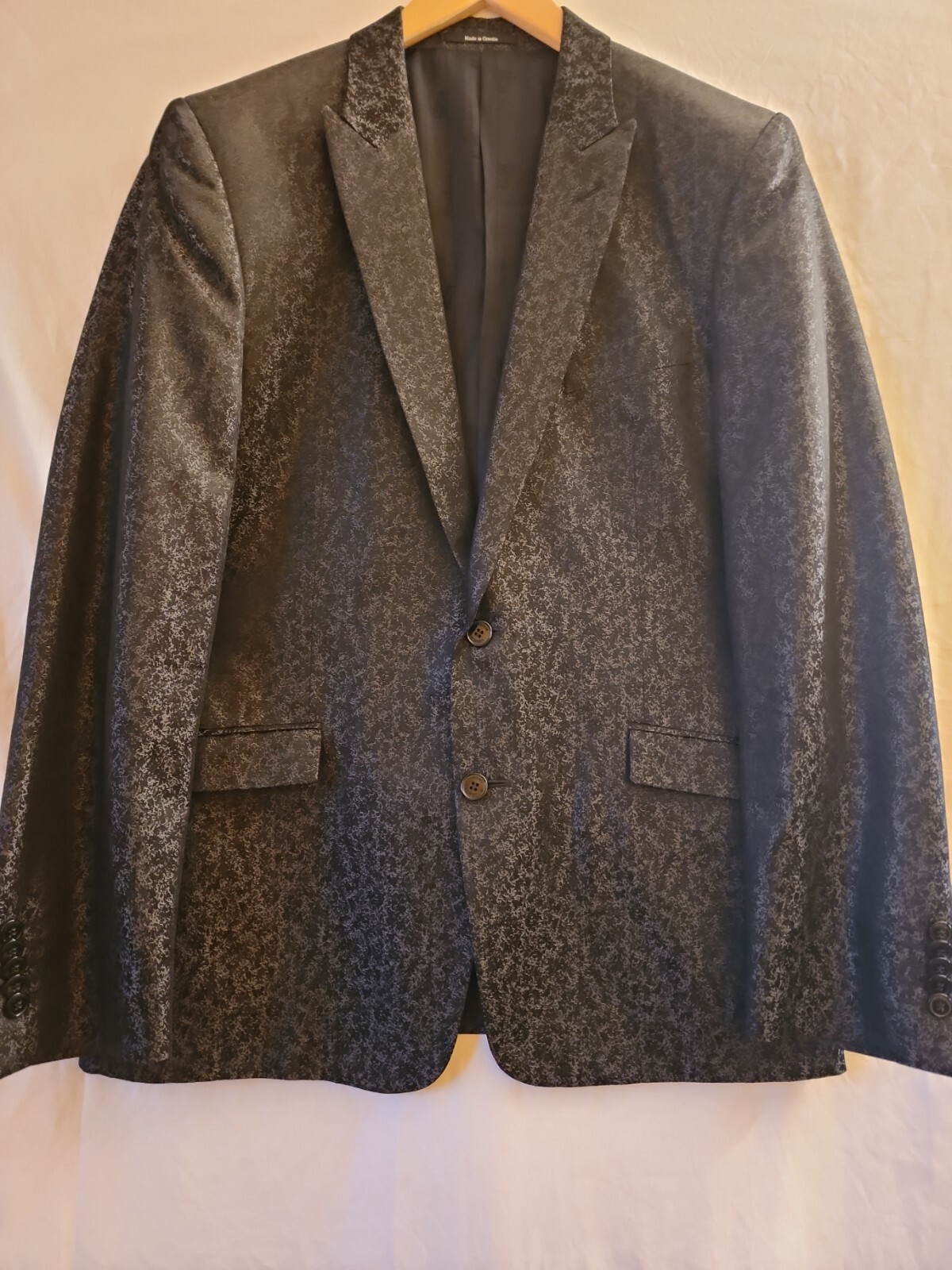 Versace Men's Black-Silver Dinner Jacket - Gem