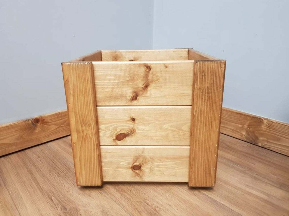 Wooden Crate LP and Record Storage Fully Assembled & Stackable Boxes ...