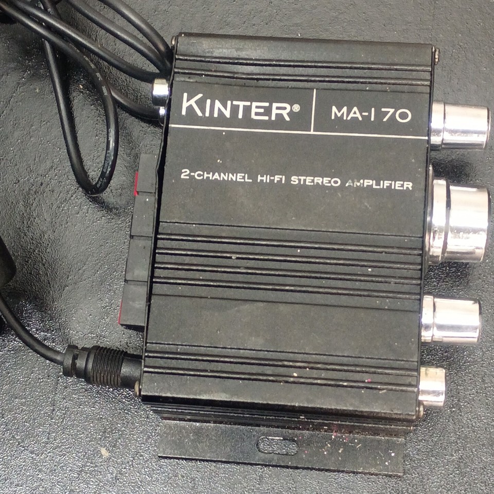 Kinter MA-170 2-Channel Hi-Fi Stereo Mini Amplifier Black + 12V Power ...