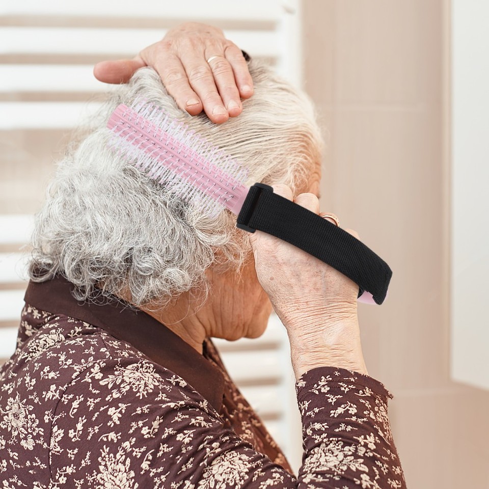 Round Hair Brush for Blow Drying Comb with Long Handle Disabilities ...