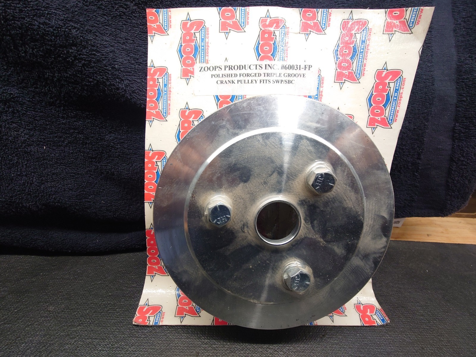 Zoops Small Block Chevy Crank Pulley 3 Grove Aluminum 60031-FP Polished ...