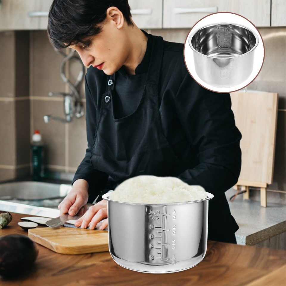 Stainless Steel Liner Rice Cooker Insert Replacement Inner Pot for ...