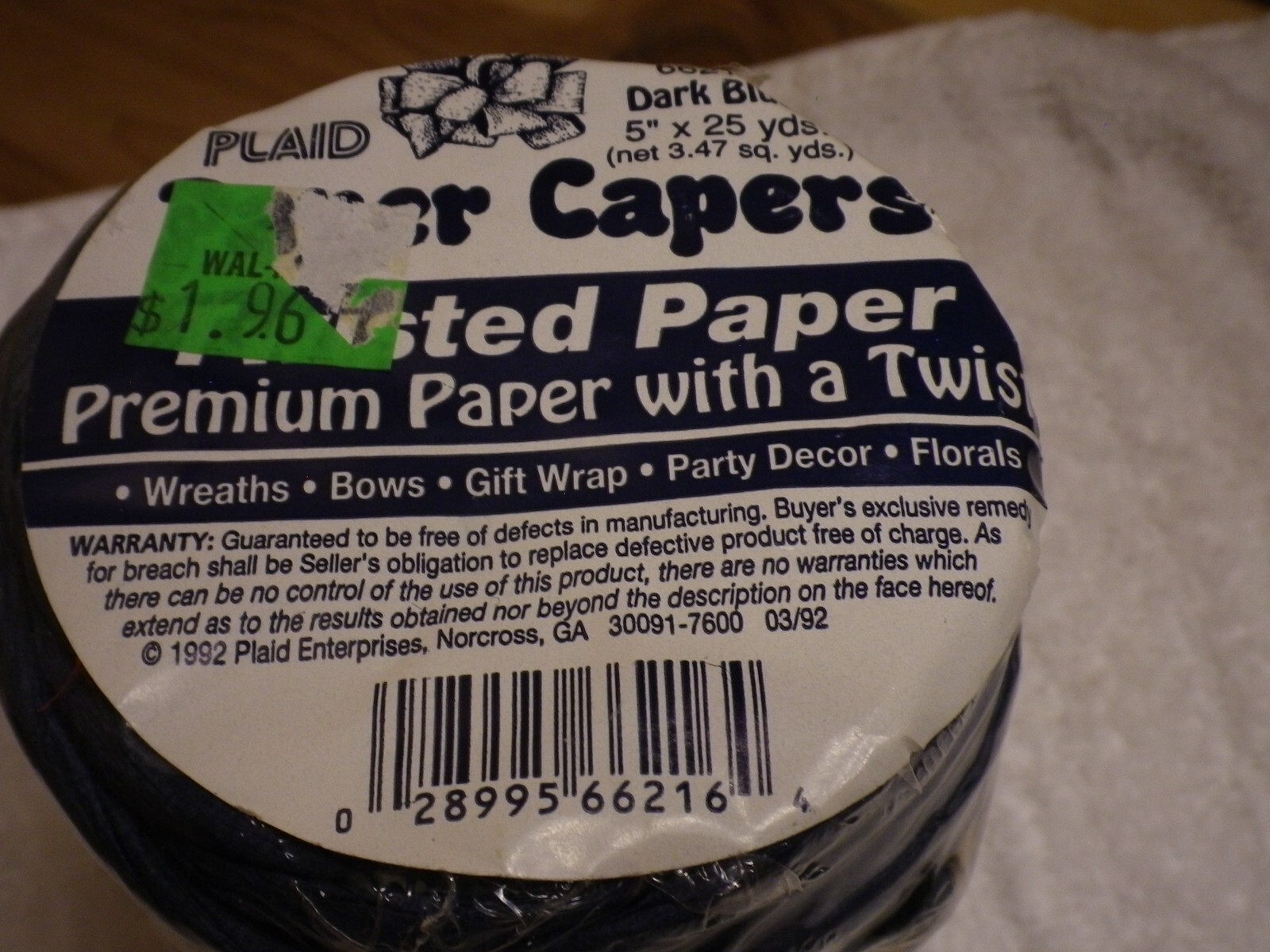 Plaid Paper Capers Twisted Craft Paper 66216 Dark Blue 25 yds Crafts ...