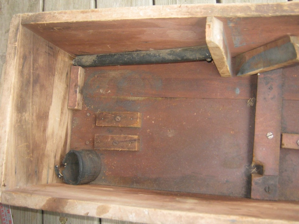 33 1/4" x 12 1/2' x 12" Vintage Used Heavy Wood Box Handmade Wood Box ...