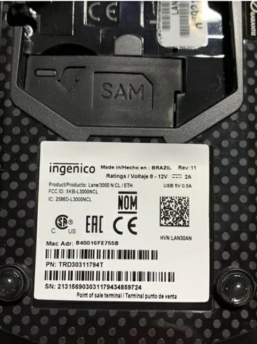 Ingenico 3000, Electronic Credit Card, Payment Terminal, POS, Sbwh-dd38 ...