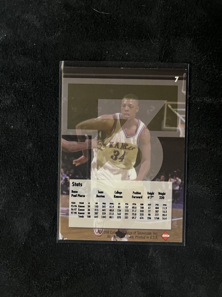 Paul Pierce 1998 Collectors Edge T3 Rookie RC #7 Kansas / Boston ...
