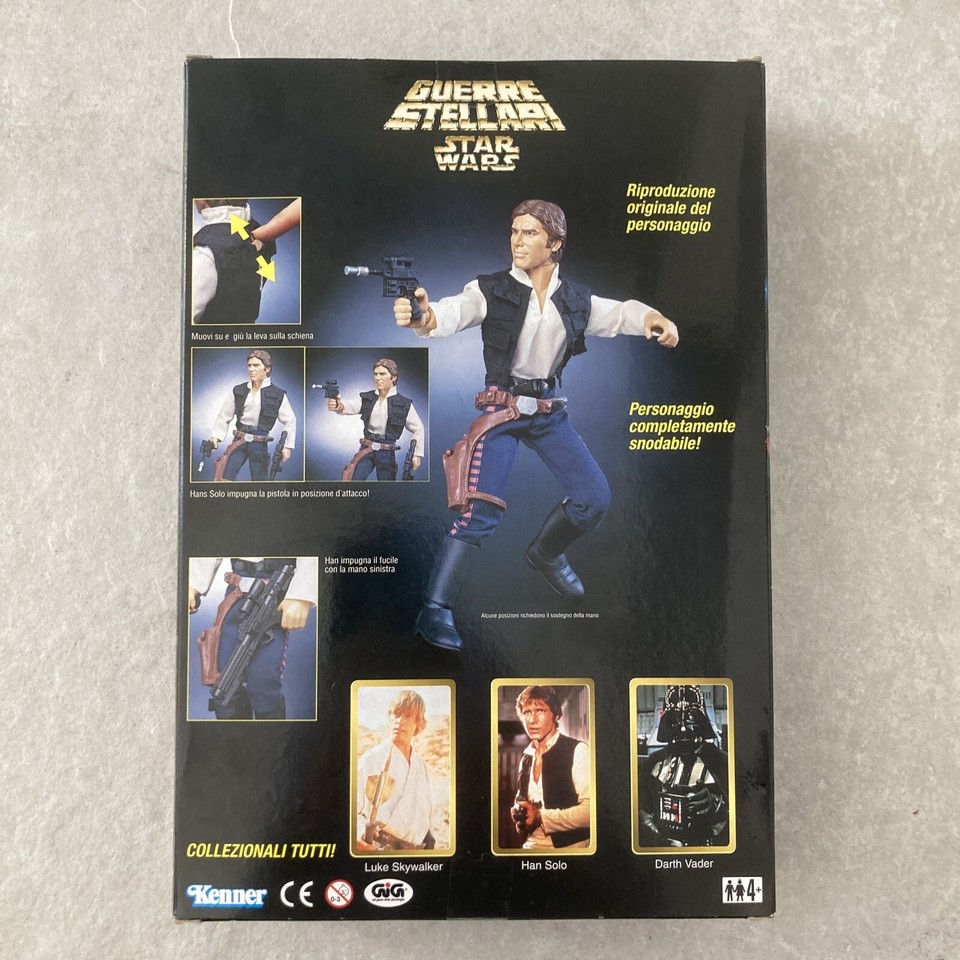 Star Wars Han Solo Quick Draw 12" Action Figure Italian Variant Kenner ...