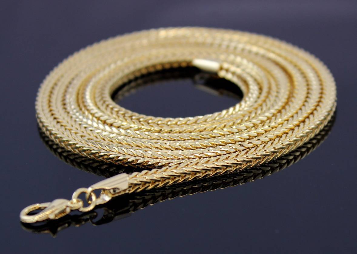 Franco Chain 36 inch Gold Silver Black Rose Plated 3mm Necklace Hip Hop ...