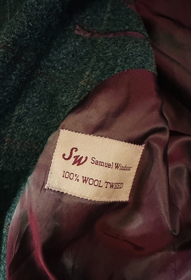 Samuel Windsor Wool Tweed Jacket 40” Mens Blazer Immaculate Grey ...