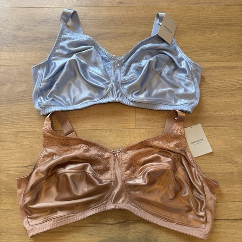 Amoena Bundle of 2 Nancy Wire-Free Mastectomy Bras Size US 50C Blue ...