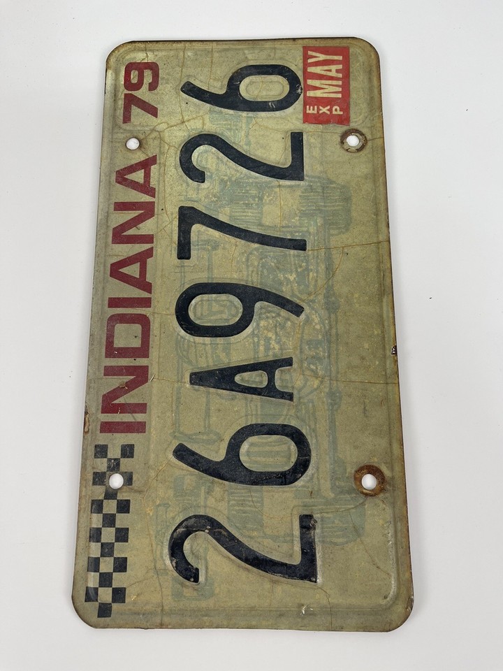 Indiana 1979 INDY RACE CAR GRAPHIC License Plate 26A9726 Man Cave ...