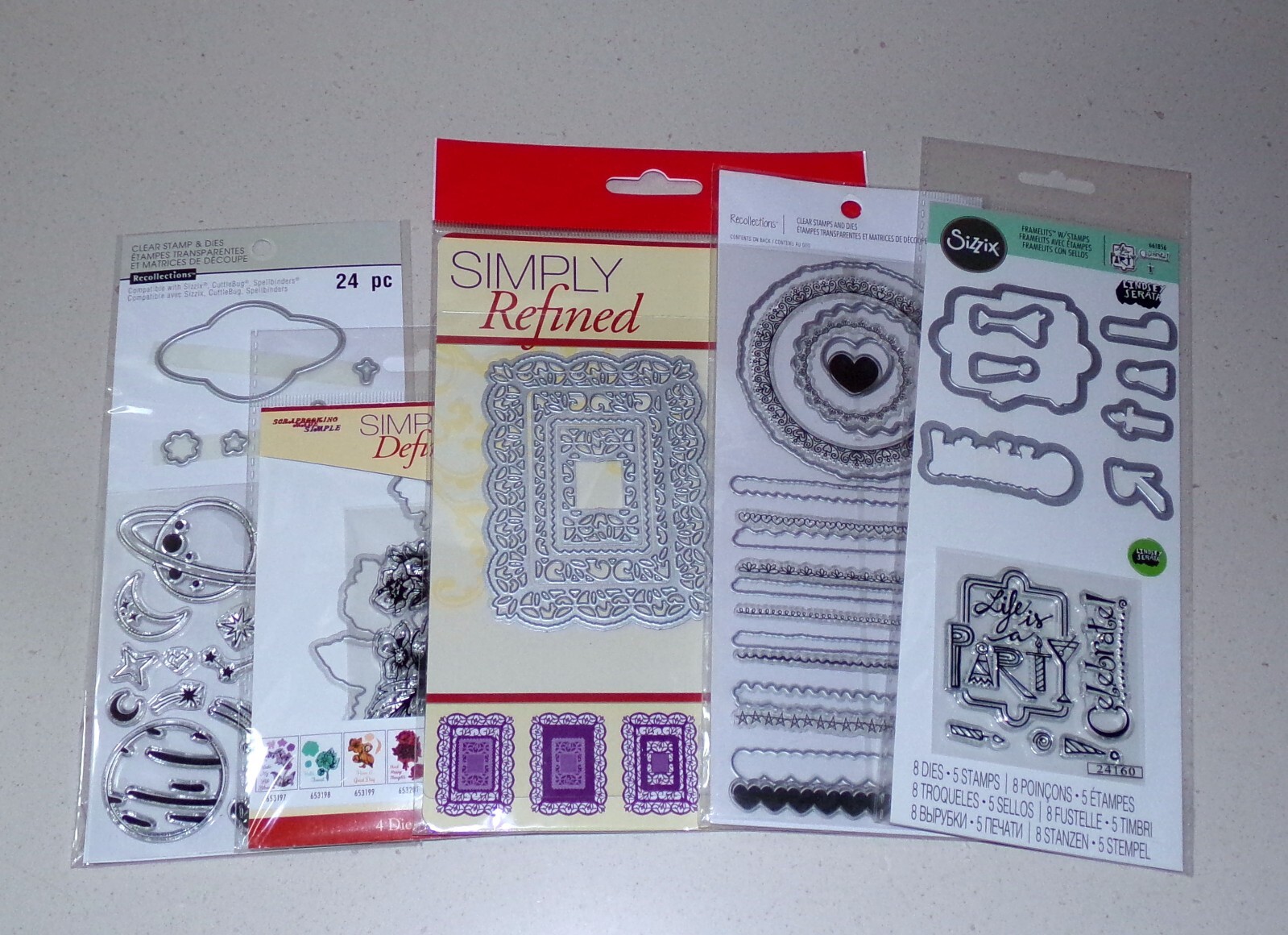 Lot of Die & Stamp Sets - Sizzix, Recollections, Simply Defined | eBay