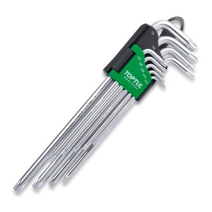 Toptul Professional 9 Piece Extra Long Type Torx Key Wrench Set Torx ...