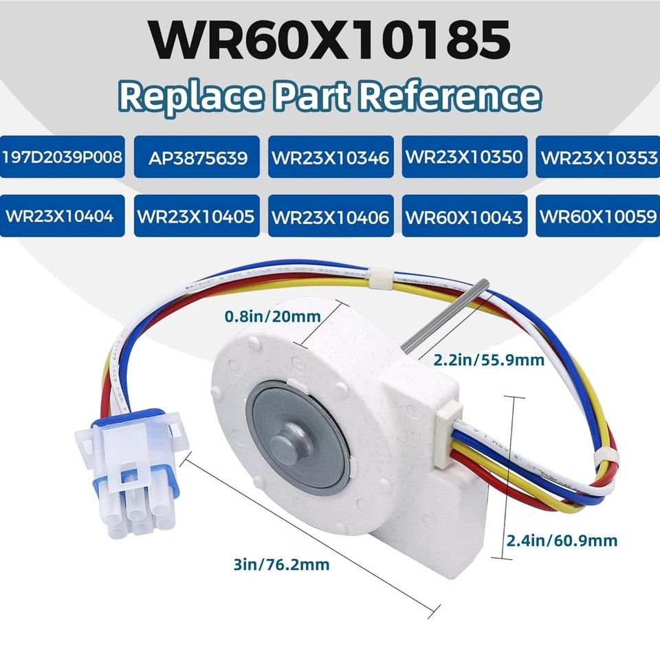 WR60X10185 Evaporator Fan Motor Accessory For GE For Hotpoint ...