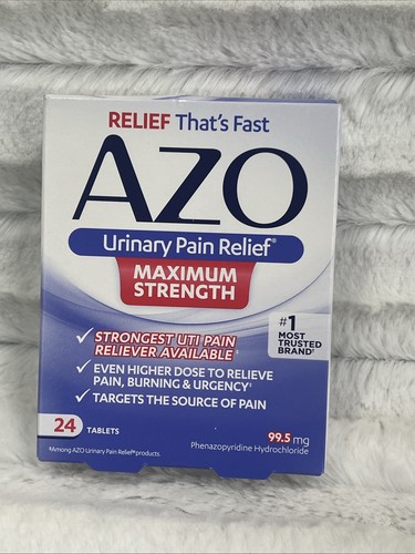 AZO Urinary Pain Relief Maximum Strength, #1 Most Trusted Brand, 24 ...