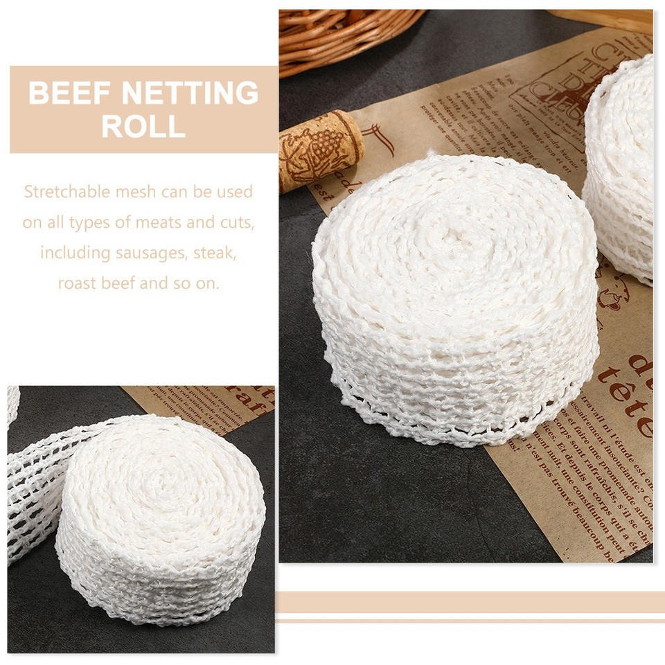 2 Rolls Elastic Rubber Meat Net Sausage String for Ham Beef Packaging ...