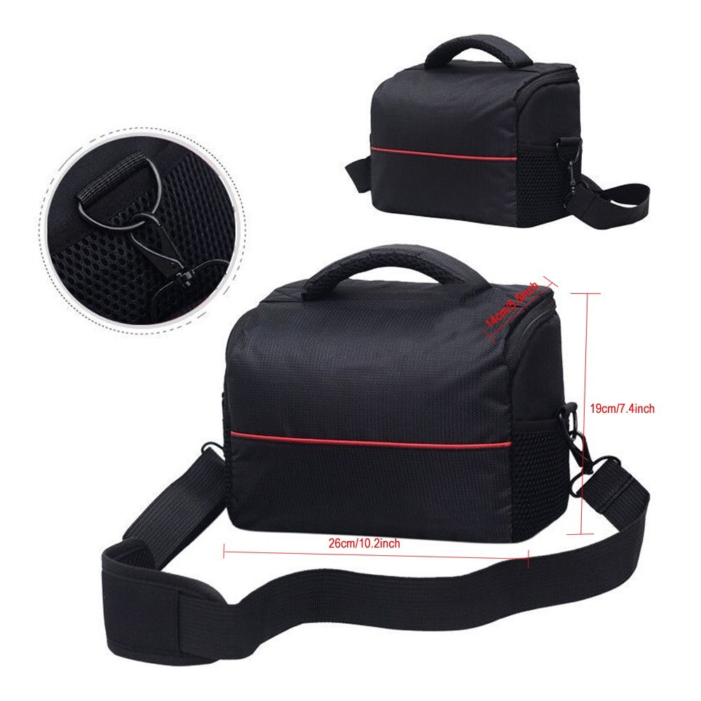 DSLR SLR Camera Bag Shoulder Case Waterproof For Canon EOS Nikon Sony ...