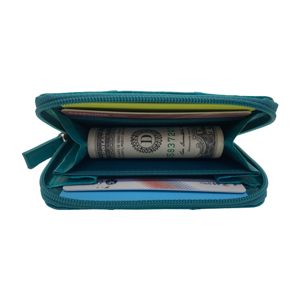 Genuine Eel Skin Coin Purse, Credit Card Zippered Wallet | eBay